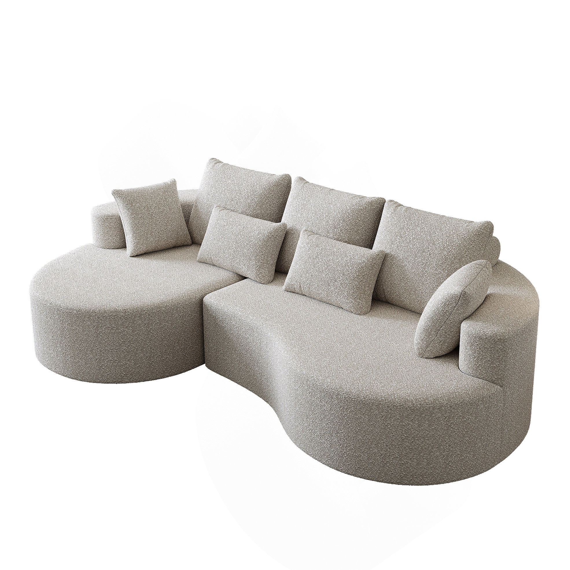Ivy Bronx Modern Upholstered Oversized Sectional Sofa, Chenille 4 ...