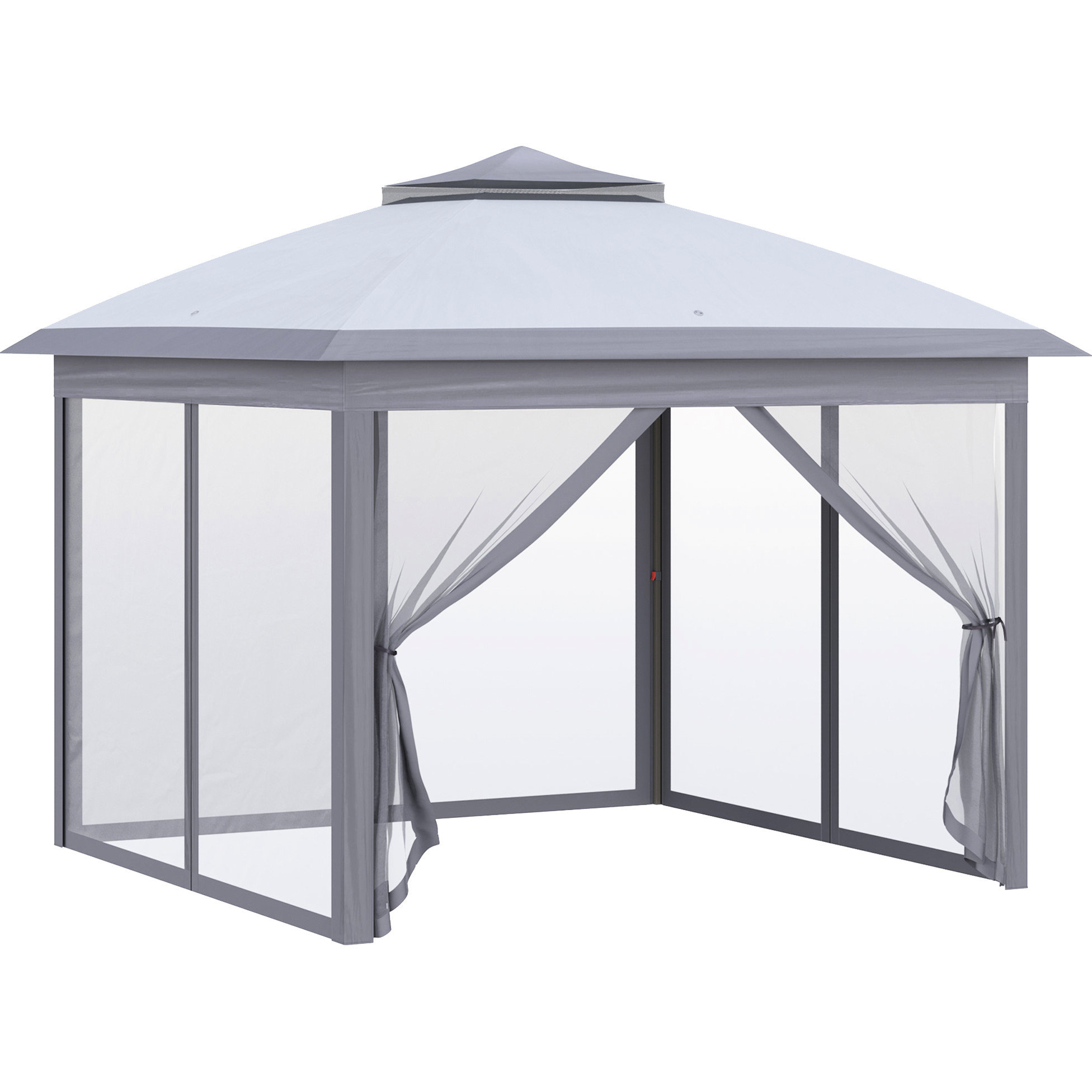 Latitude Run® 11' X Pop Up Canopy Tent With Netting & Carry Bag. Sun ...