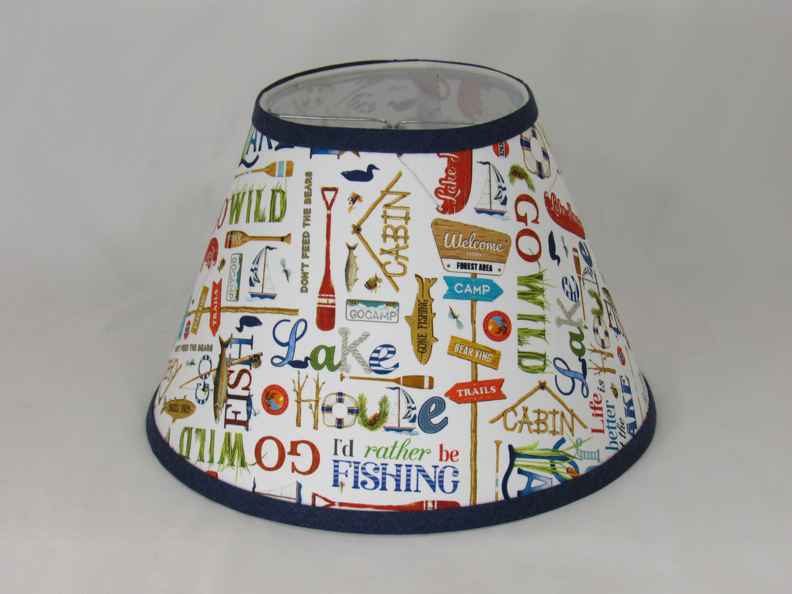 Millwood Pines Fishing Themed Clip On Lamp Shade | Wayfair