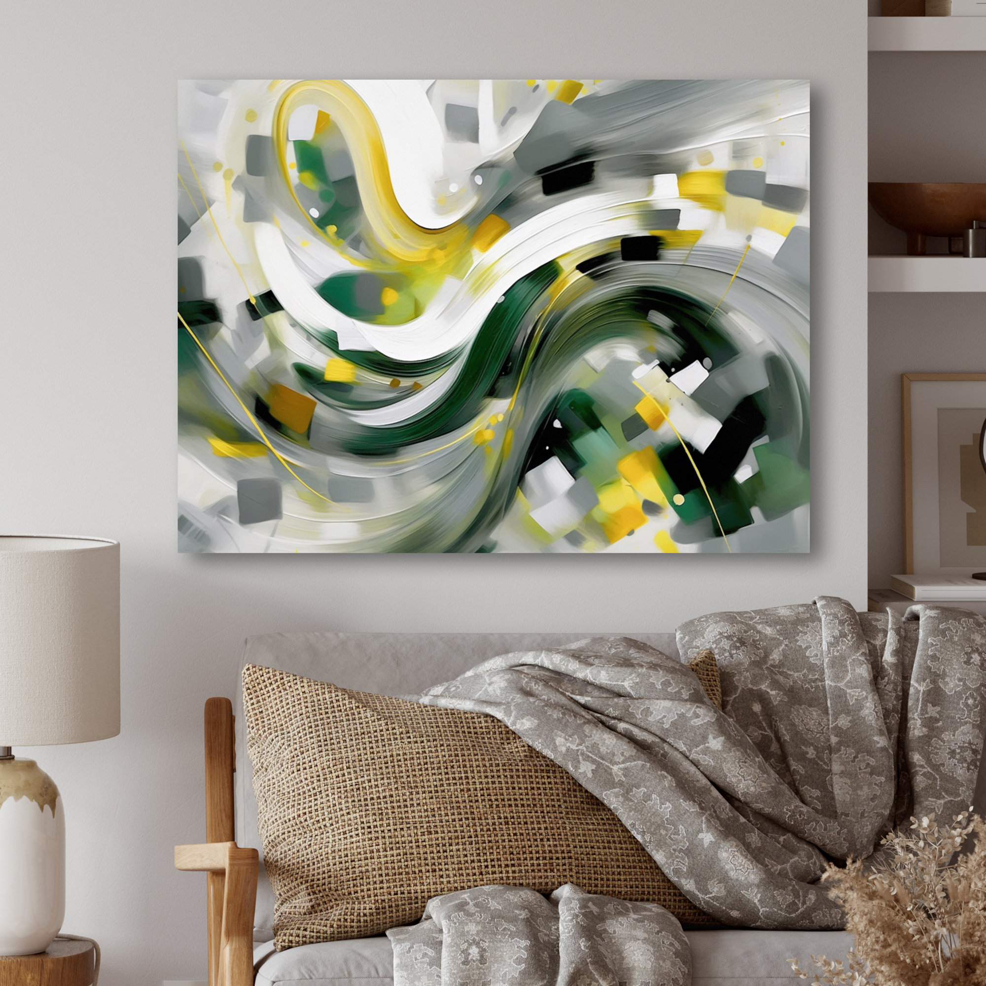 Wrought Studio™ Yellow Green Abstracted Perspectives I - Abstract ...