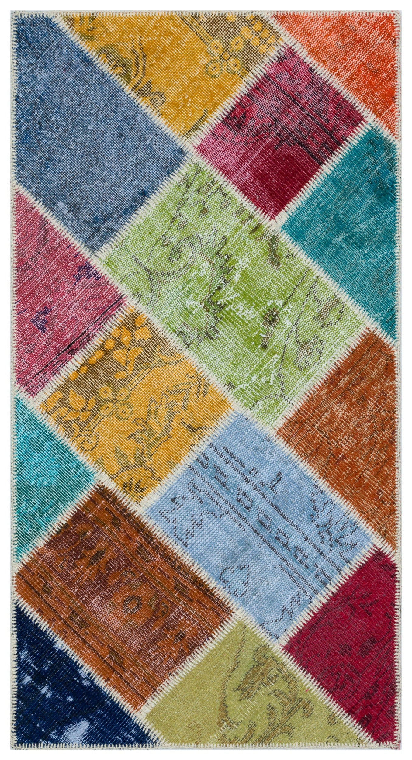 Lofy Iskece Beige Patchwork Wool Handmade Area Rug - Wayfair Canada