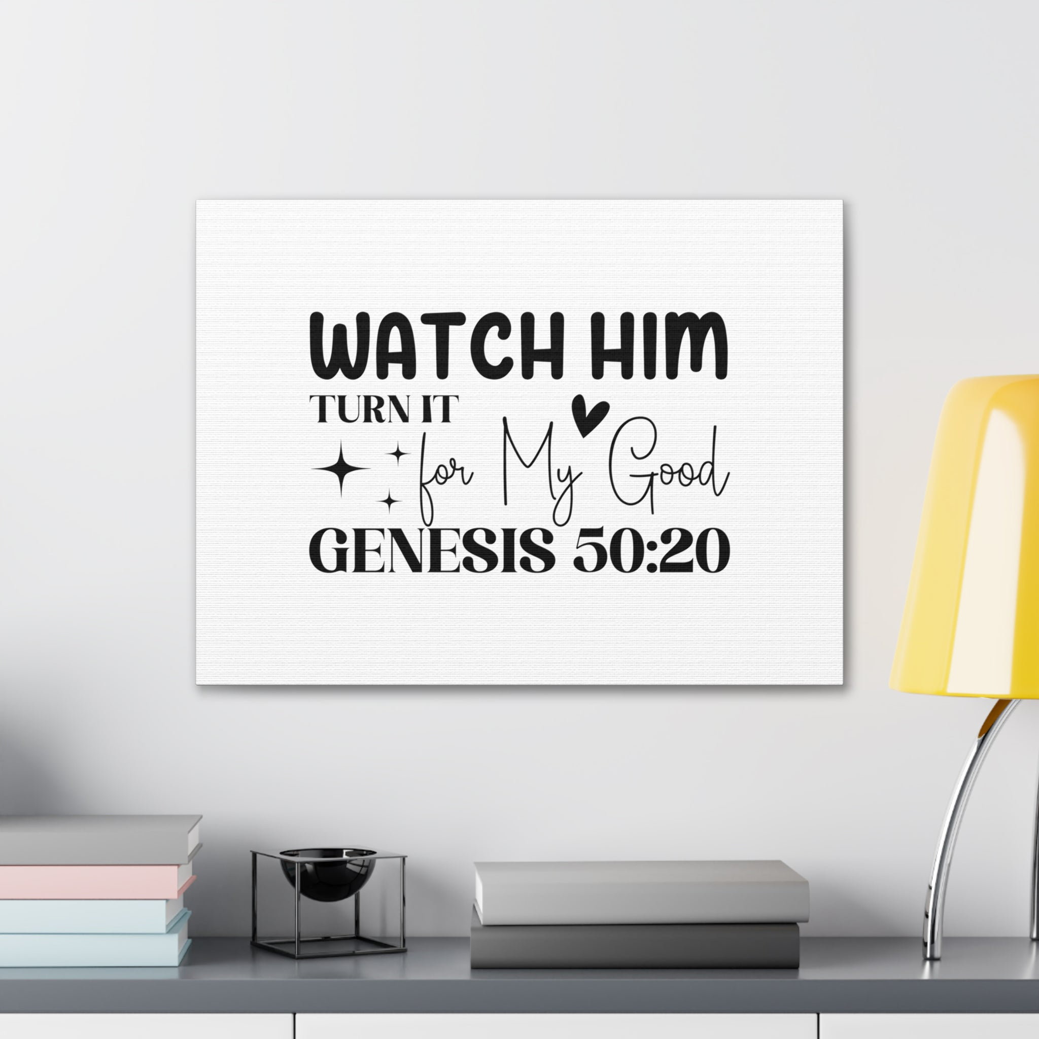 Express Your Love Gifts Genesis 50:20 Watch Him Bible Verse Canvas ...
