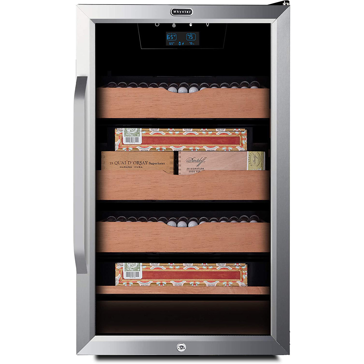 Whynter 4.2 cu. ft. Cigar Cabinet Cooler Humidor with Built-in Heating ...
