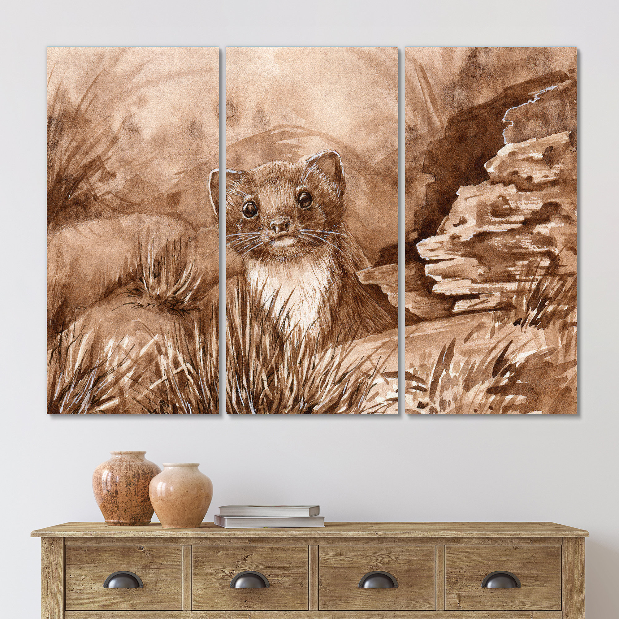 East Urban Home Wild Weasel In The Forest - Traditional Canvas Wall Art ...