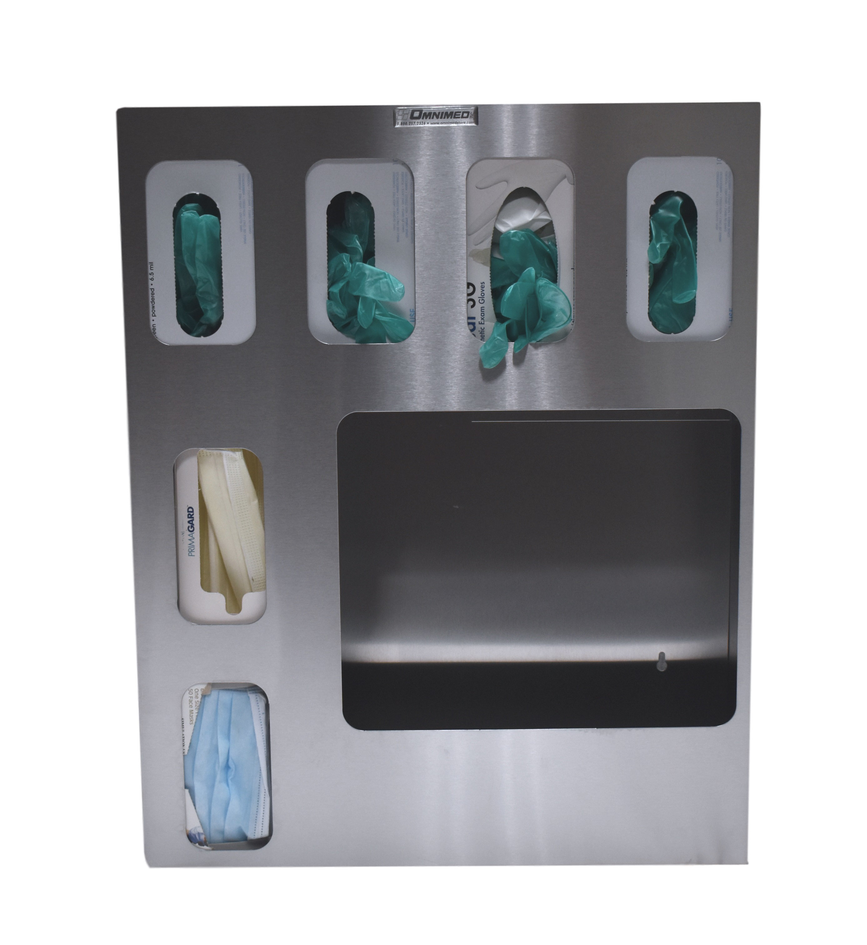 Omnimed American Made Wall Mounted Ppe Isolation Station (holds Gloves ...