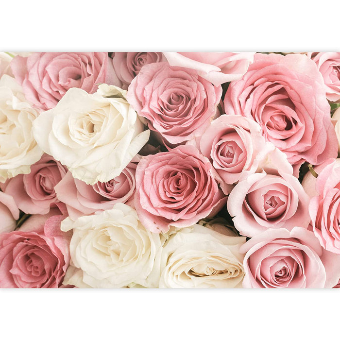 IDEA4WALL Roses Flower Petal Floral Peel and Stick Wall Mural | Wayfair