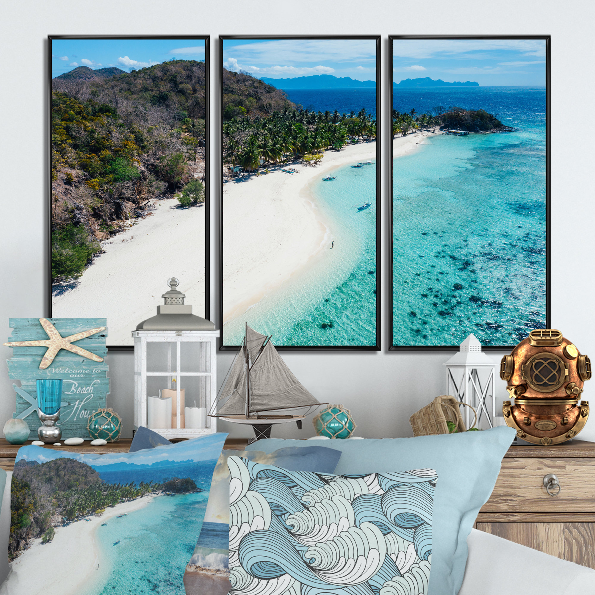 Highland Dunes Tropical Beach In The Philippines - Nautical & Coastal ...