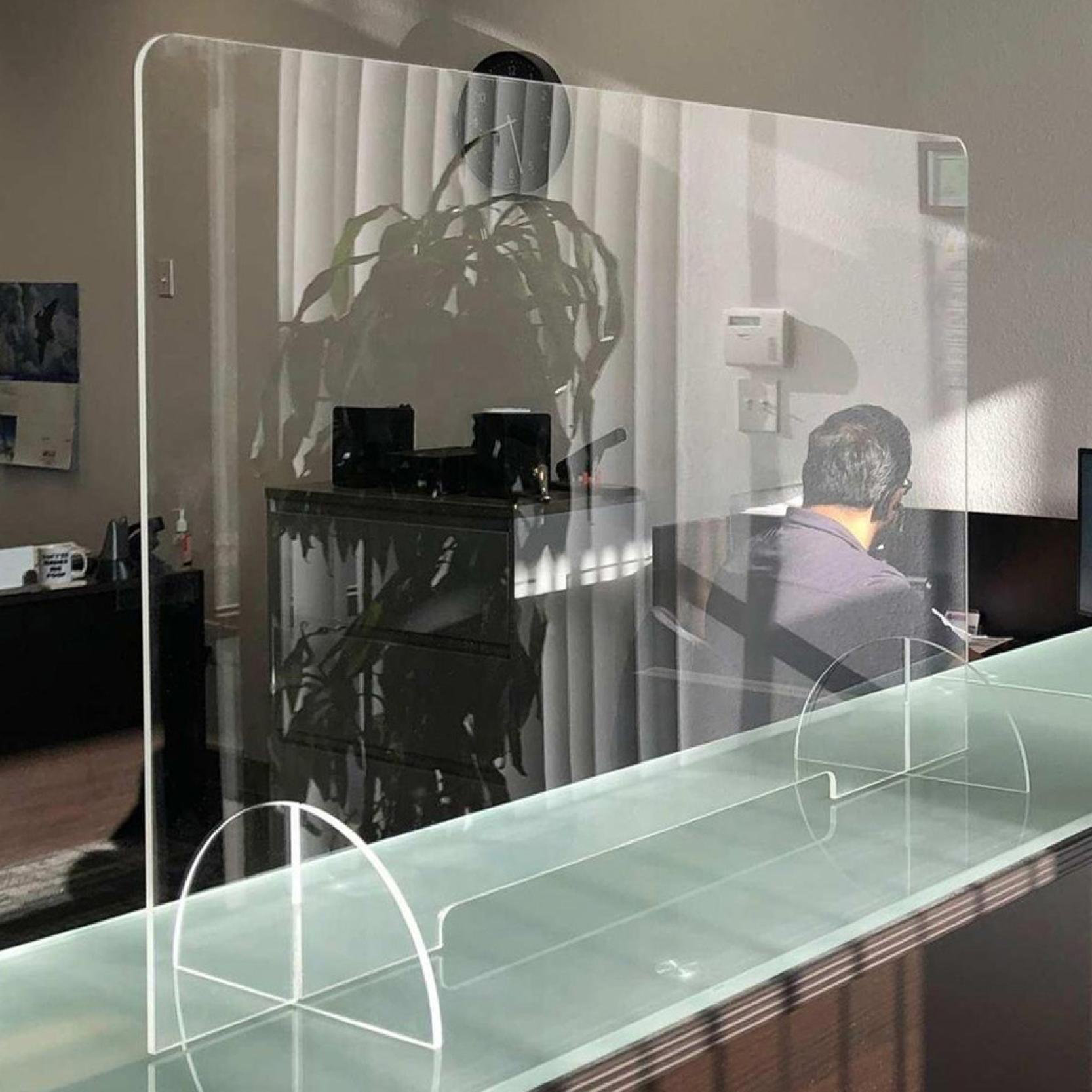 jwu9 Acrylic Sneeze And Cough Protective Shield Guard | Wayfair