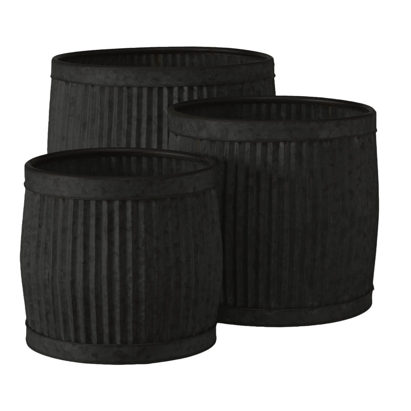 Lark Manor™ 3 Piece Nina Belly Bucket Planters - Wayfair Canada