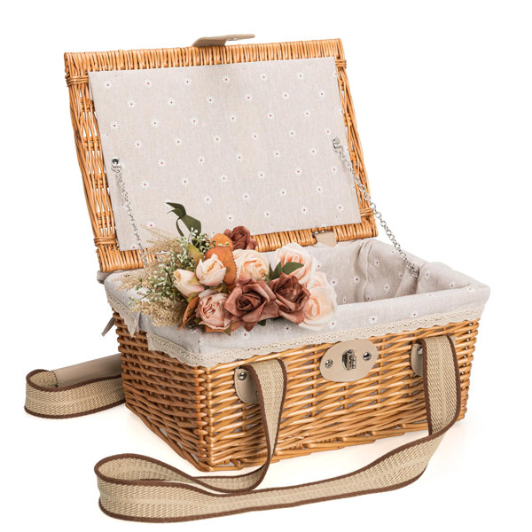 Gracie Oaks Olenchak Wicker Picnic Basket , Service for 2 - Wayfair Canada