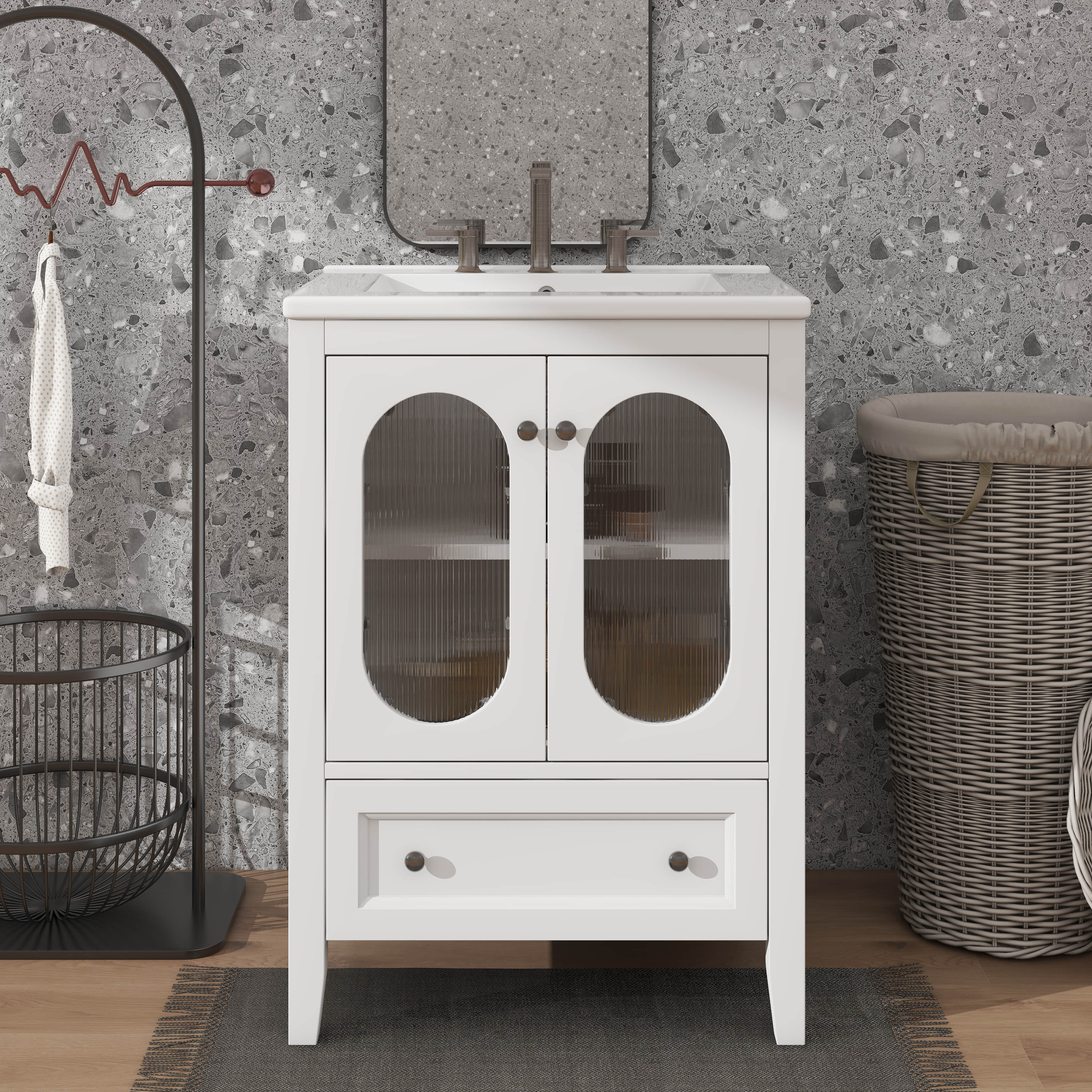 Ebern Designs 24 Inch Fashion-Forward Bathroom Vanity With Sink 1 ...