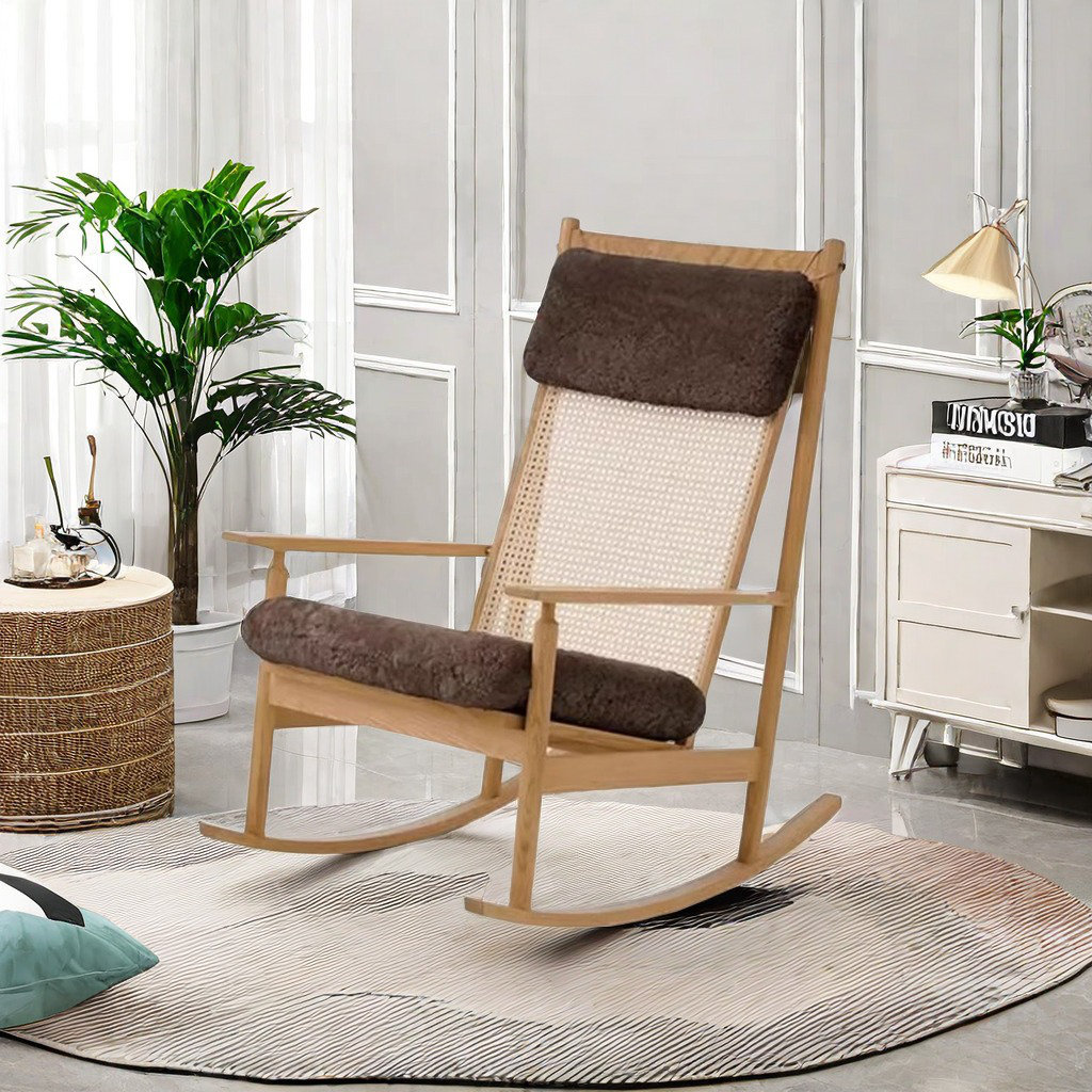 SUPROT Danish Solid Wood Rocking Chair | Wayfair