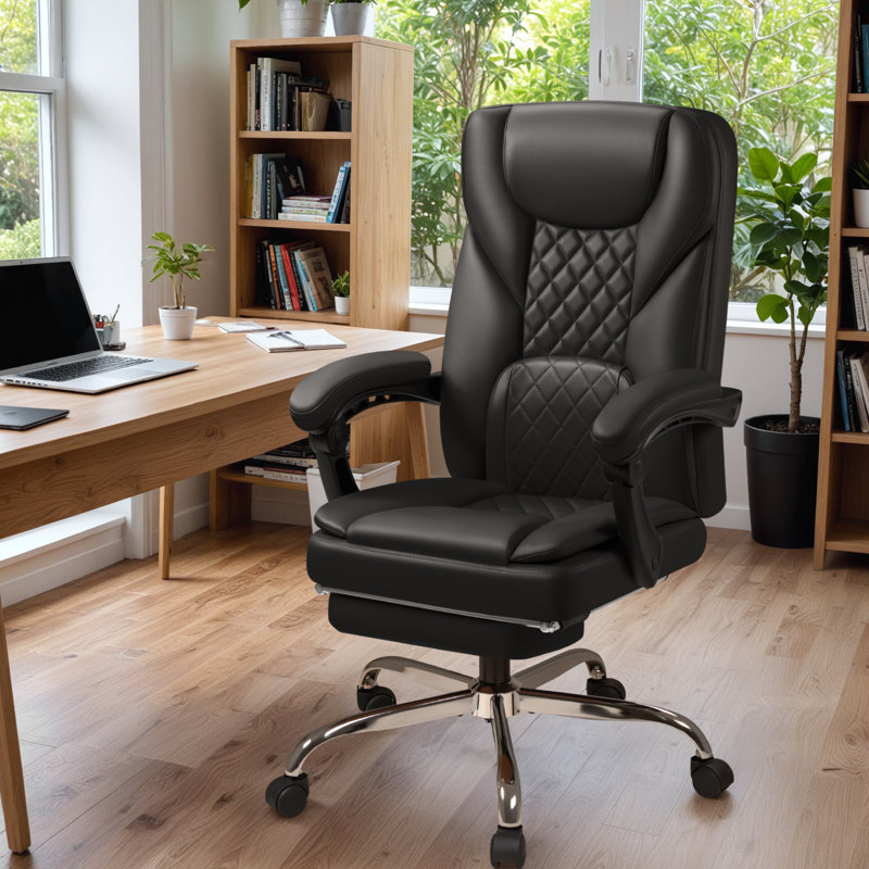 Inbox Zero Home Office High Back Ergonomic Reclining Executive Chair ...