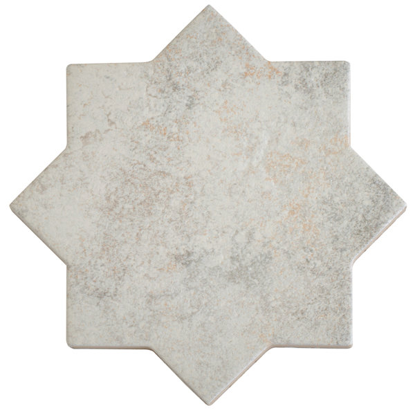 Apollo Tile Terralis 6 X 6 In. Matte Light Ash Beige Porcelain Star ...
