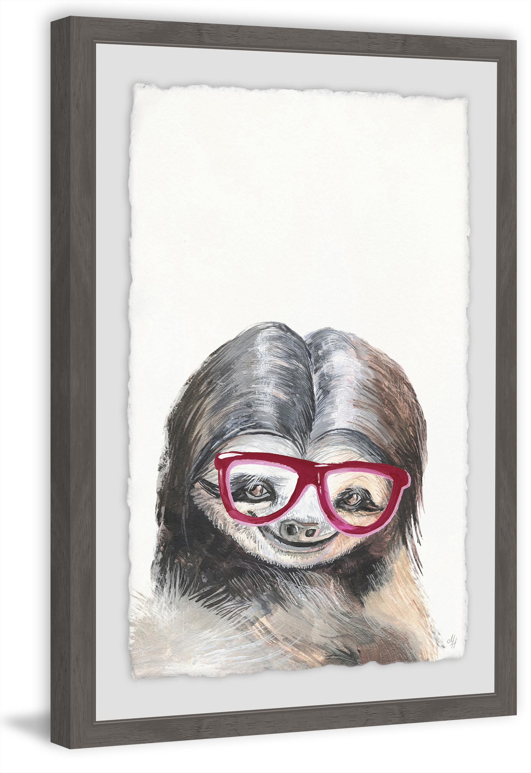 Wrought Studio™ Kieffer 'Nerdy Sloth' Framed Art - Wayfair Canada