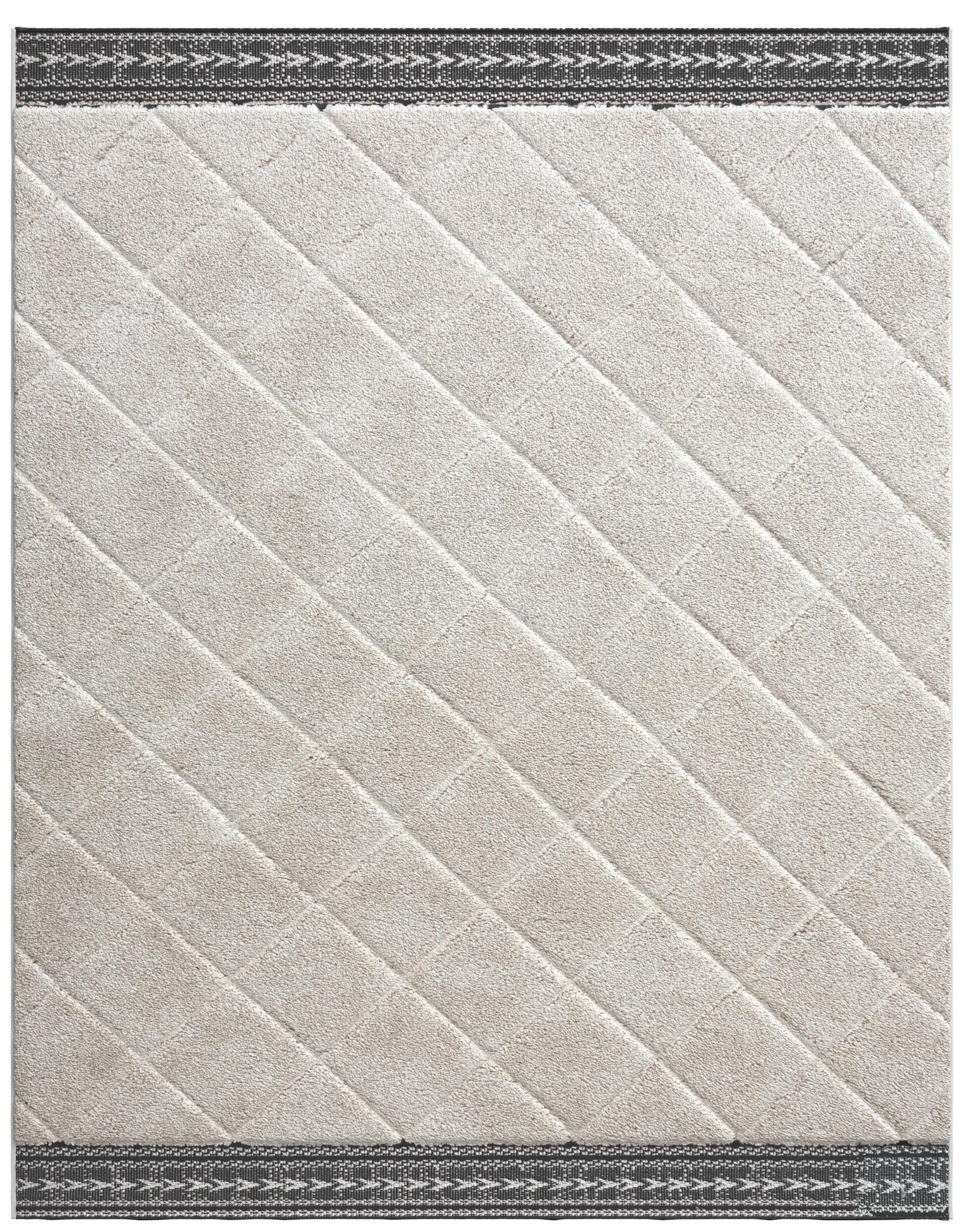 Hokku Designs Denali Bijou Cream Polypropylene Tufted Area Rug 8X10 ...