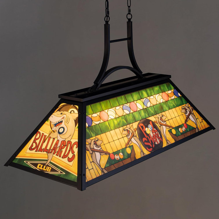 Bloomsbury Market Vintage Tiffany-Style Billiards Chandelier With Shark ...