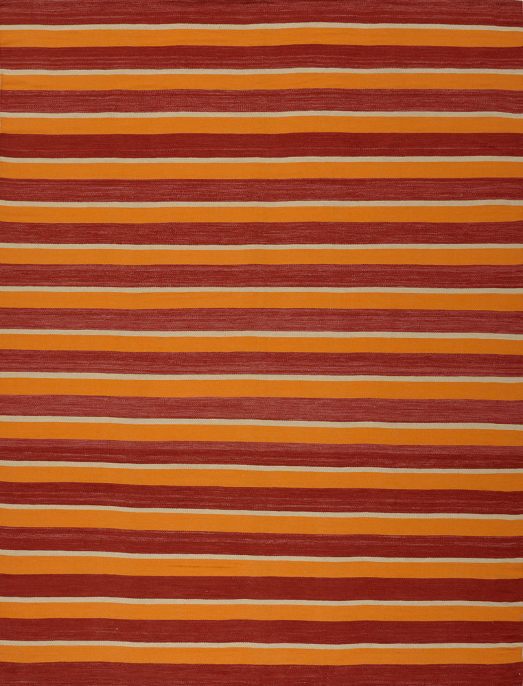Matt Camron Rugs and Tapestries Handwoven Flatweave Orange/Red Area Rug ...