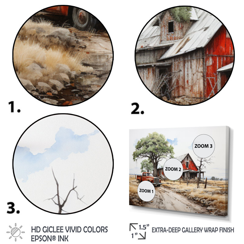 Rosalind Wheeler Farmhouse Homestead Legacy - Print on Canvas | Wayfair