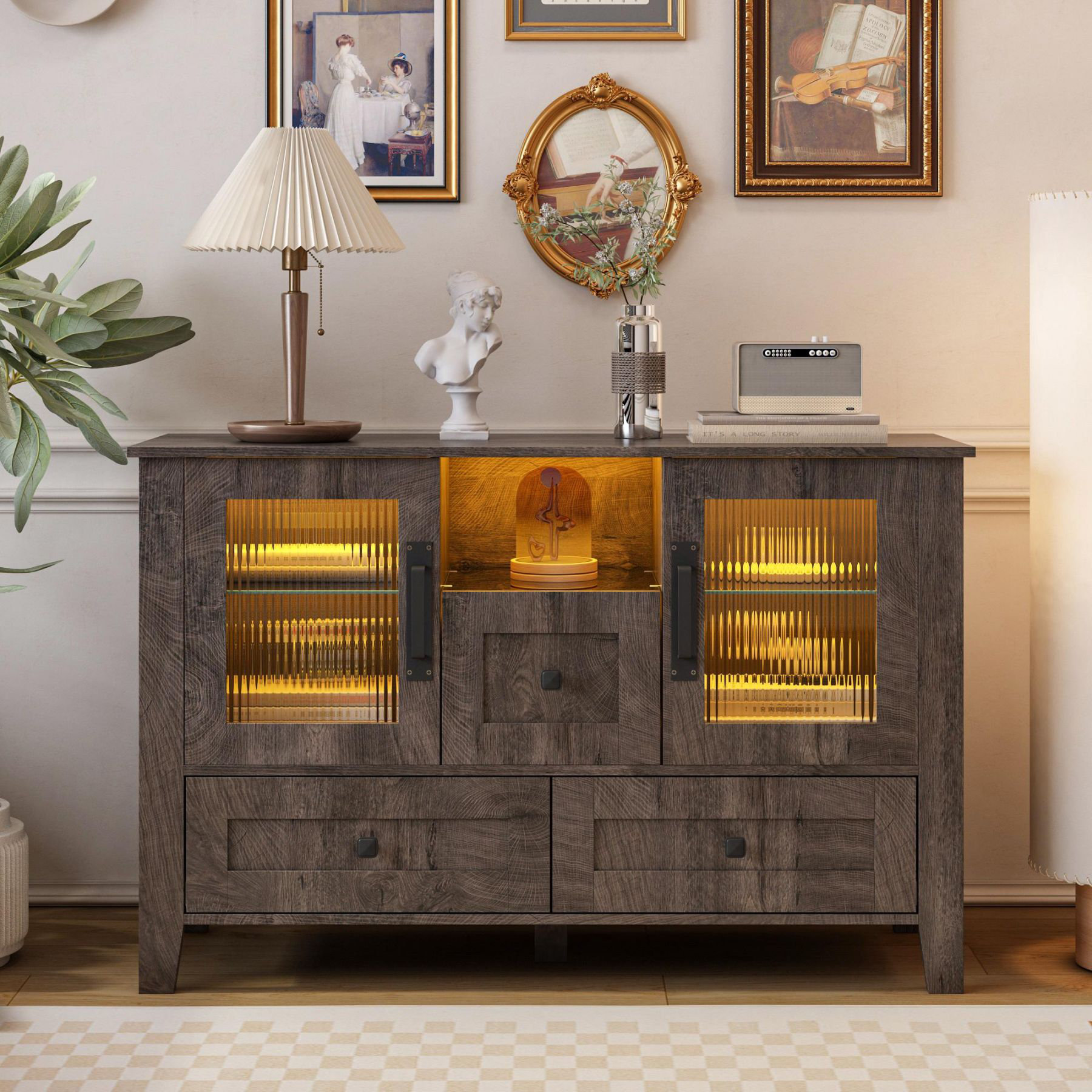 Wrought Studio™ Modern Buffet Sideboard Storage | Wayfair