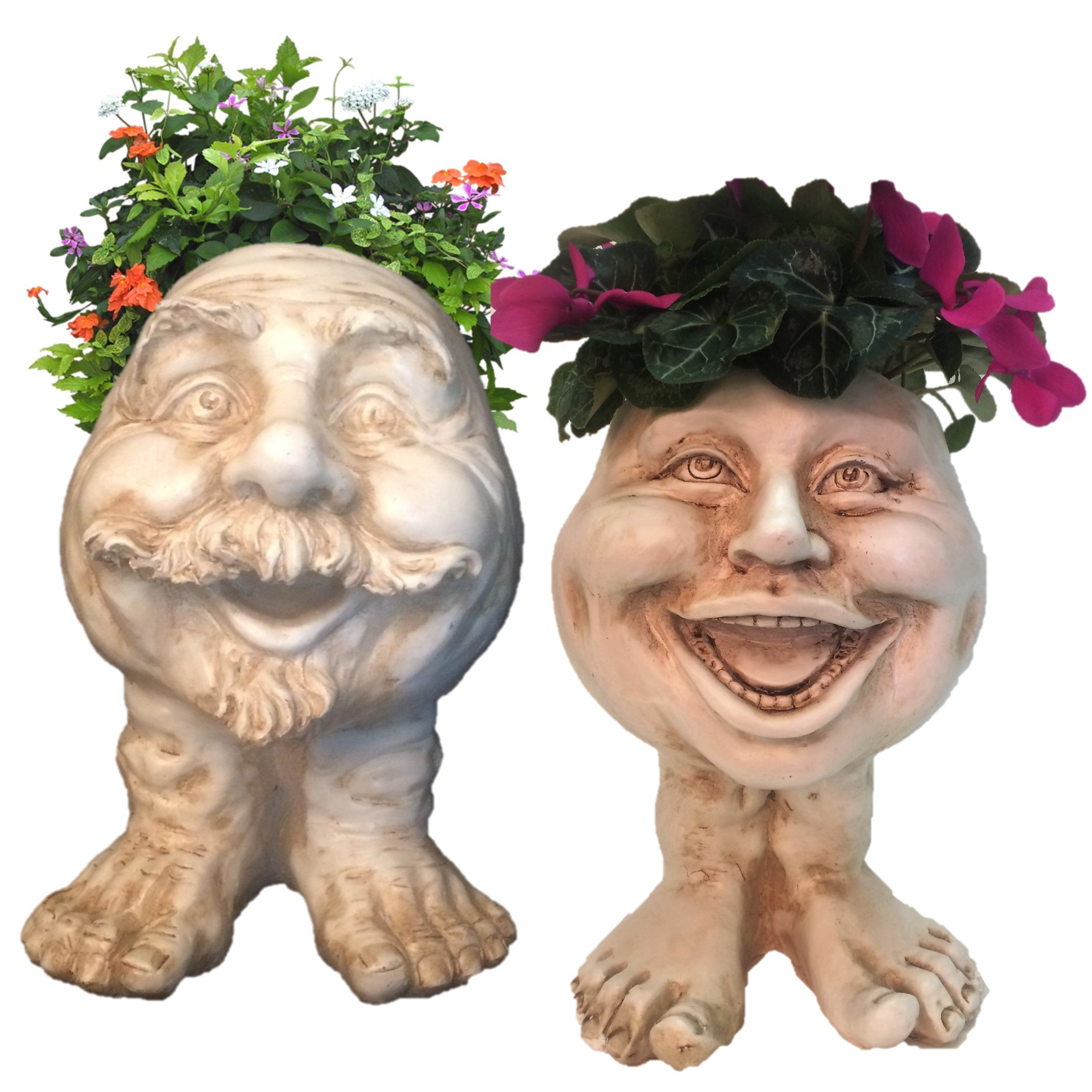 HomeStyles Muggly's 2 Piece Uncle Nate & Aunt Minnie Face Statue ...