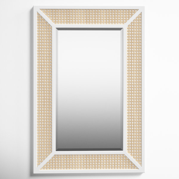Joss & Main Gemi Metal/Wood/Cane Rectangle Wall Mirror & Reviews | Wayfair