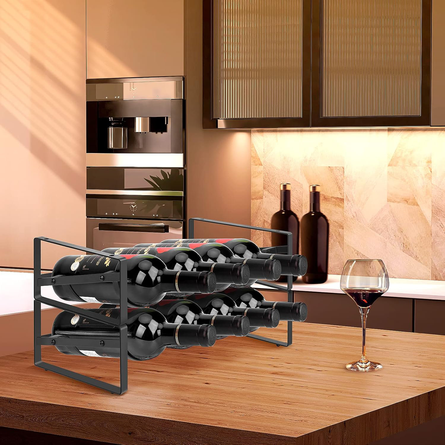 Latitude Run® 2 Tier Wine Rack,Tabletop Stackable Wine Rack ...