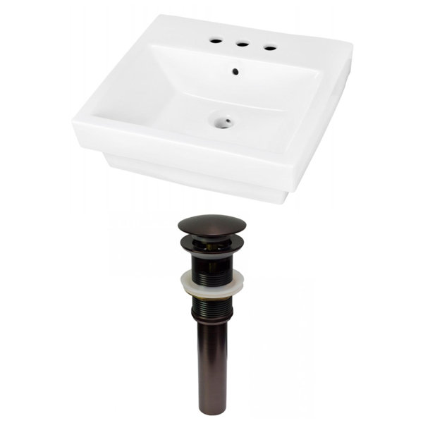 Plumbing N Parts Lavabo pour salle de bain vasque rectangulaire en ...