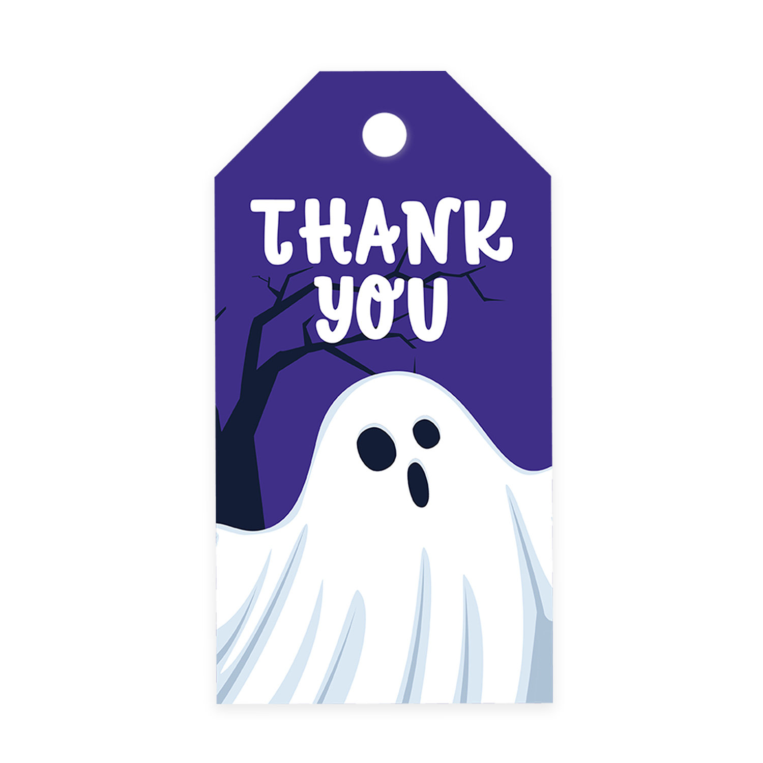 Koyal Wholesale 100-Pack Spooky Ghost Halloween Gift Tags With String ...