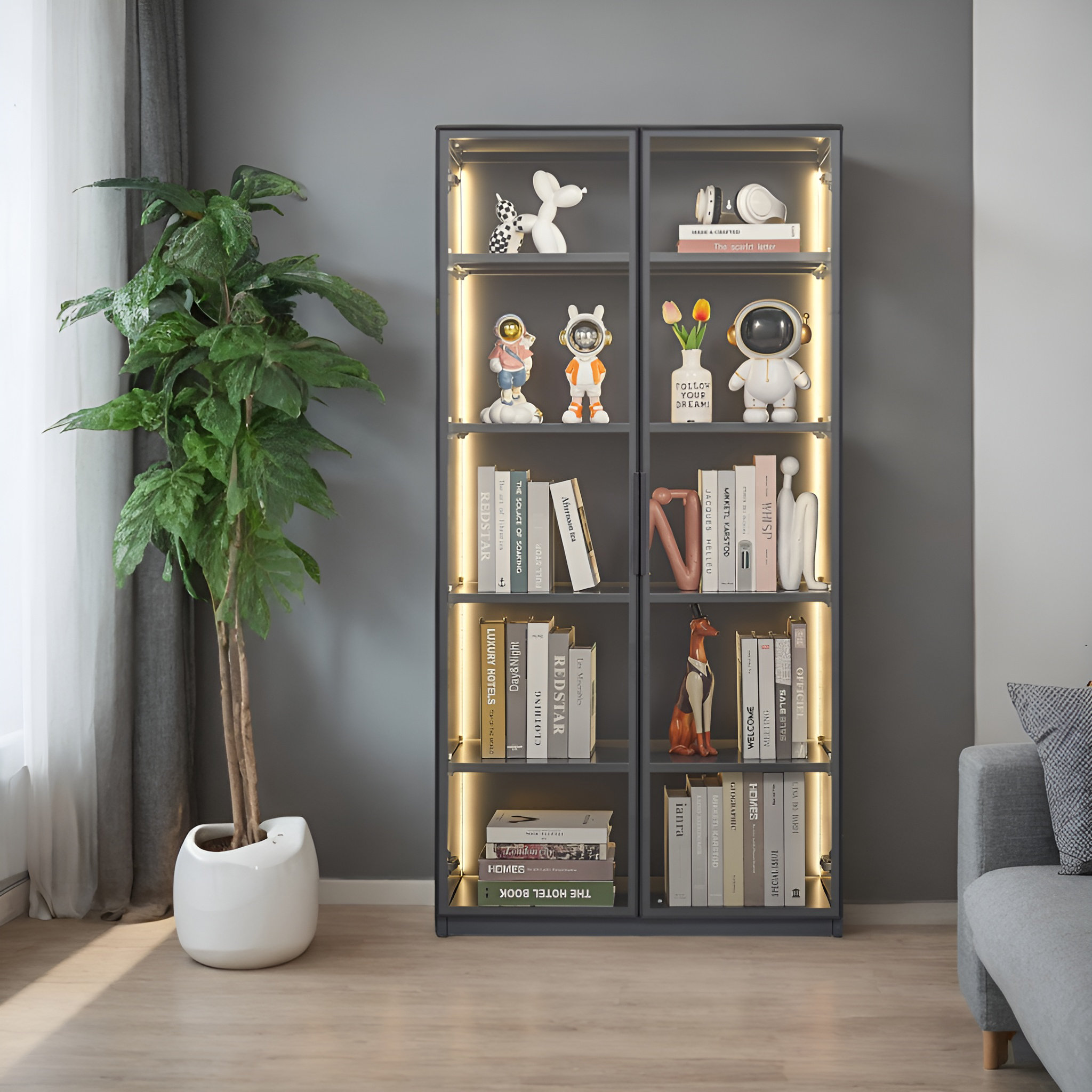 Aches 63'' H x 31.5'' W Metal Display Case | Wayfair