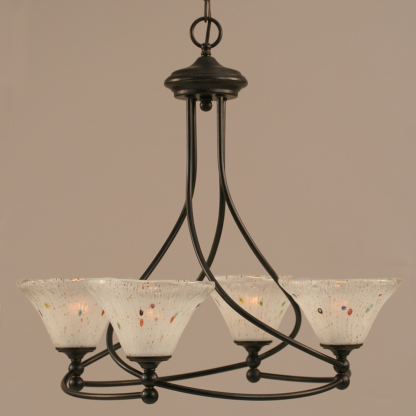 Winston Porter Skypark Skypark 4 Light Uplight Chandelier Shown In Dark ...