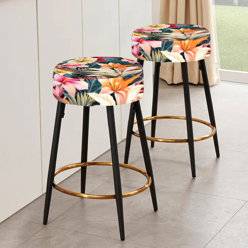 Design Art Modern Tropical Botanical Pattern - Botanical Bar Stools Set ...