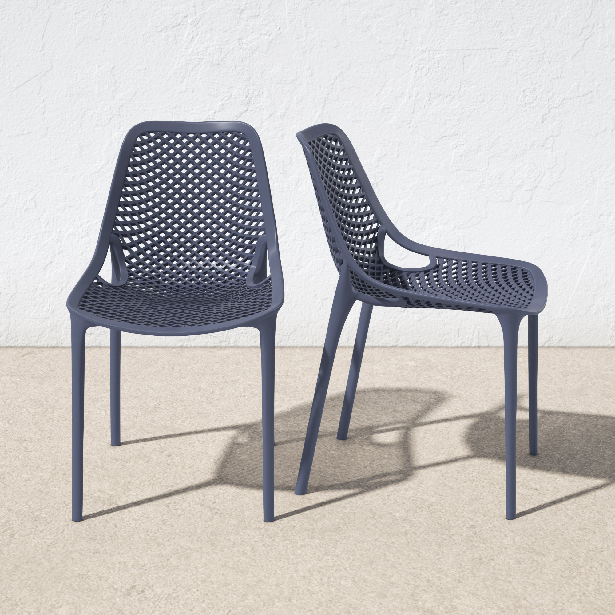 AllModern Farrah Outdoor Stacking Dining Side Chair & Reviews | Wayfair