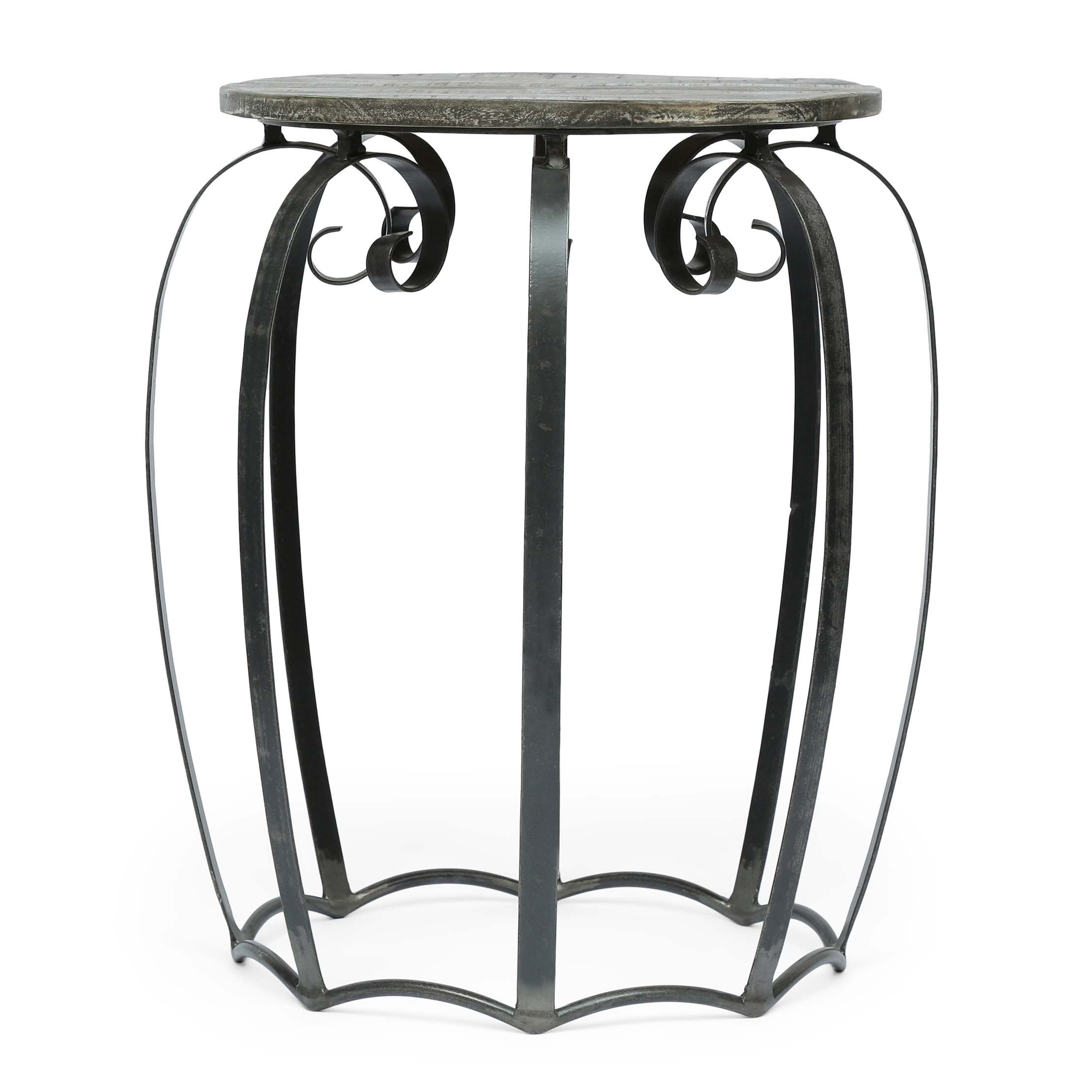 Mercer41 Industrial-Style Side Table With Handcrafted Details And ...