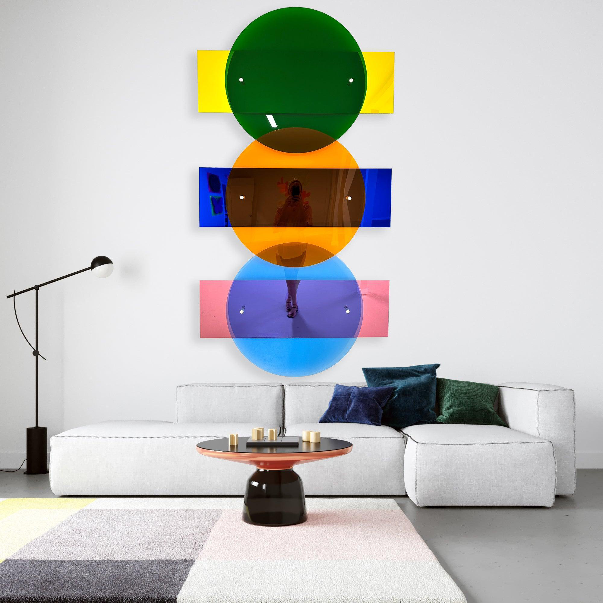 UniQstiQ Mirrored & Transparent Wall Art - Extra Large Set of 3 | Wayfair