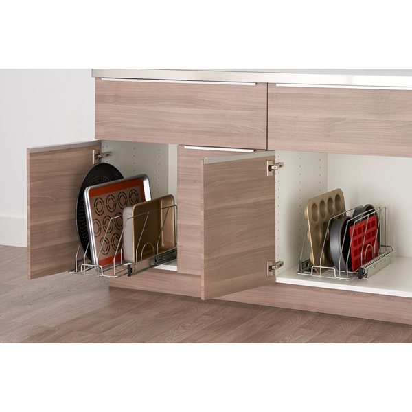 TRINITY PRO EcoStorage Chrome Steel Wire in Cabinet Sliding Bakeware ...