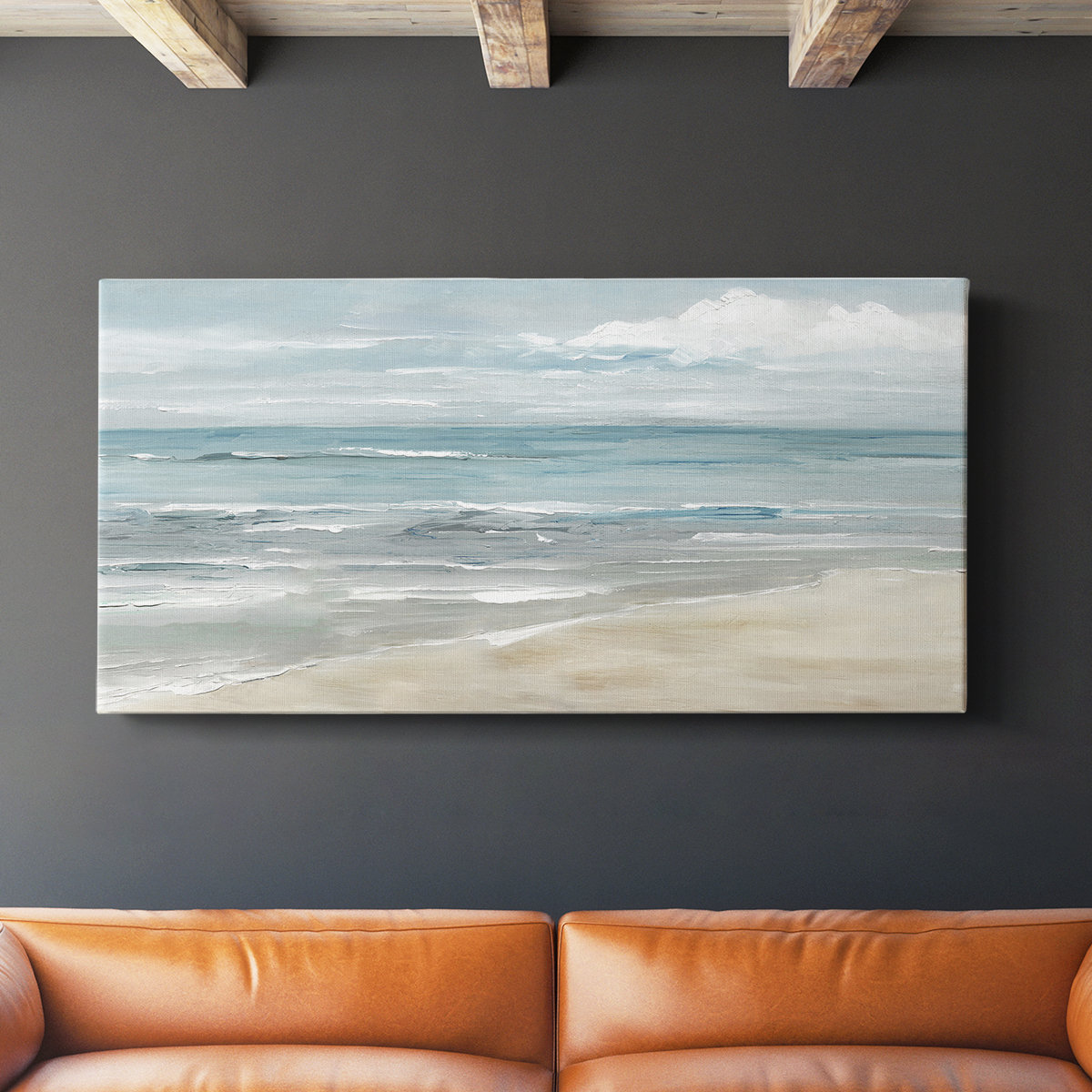 Highland Dunes Soft Solace Beach- Gallery Wrapped Canvas -Ready to Hang ...