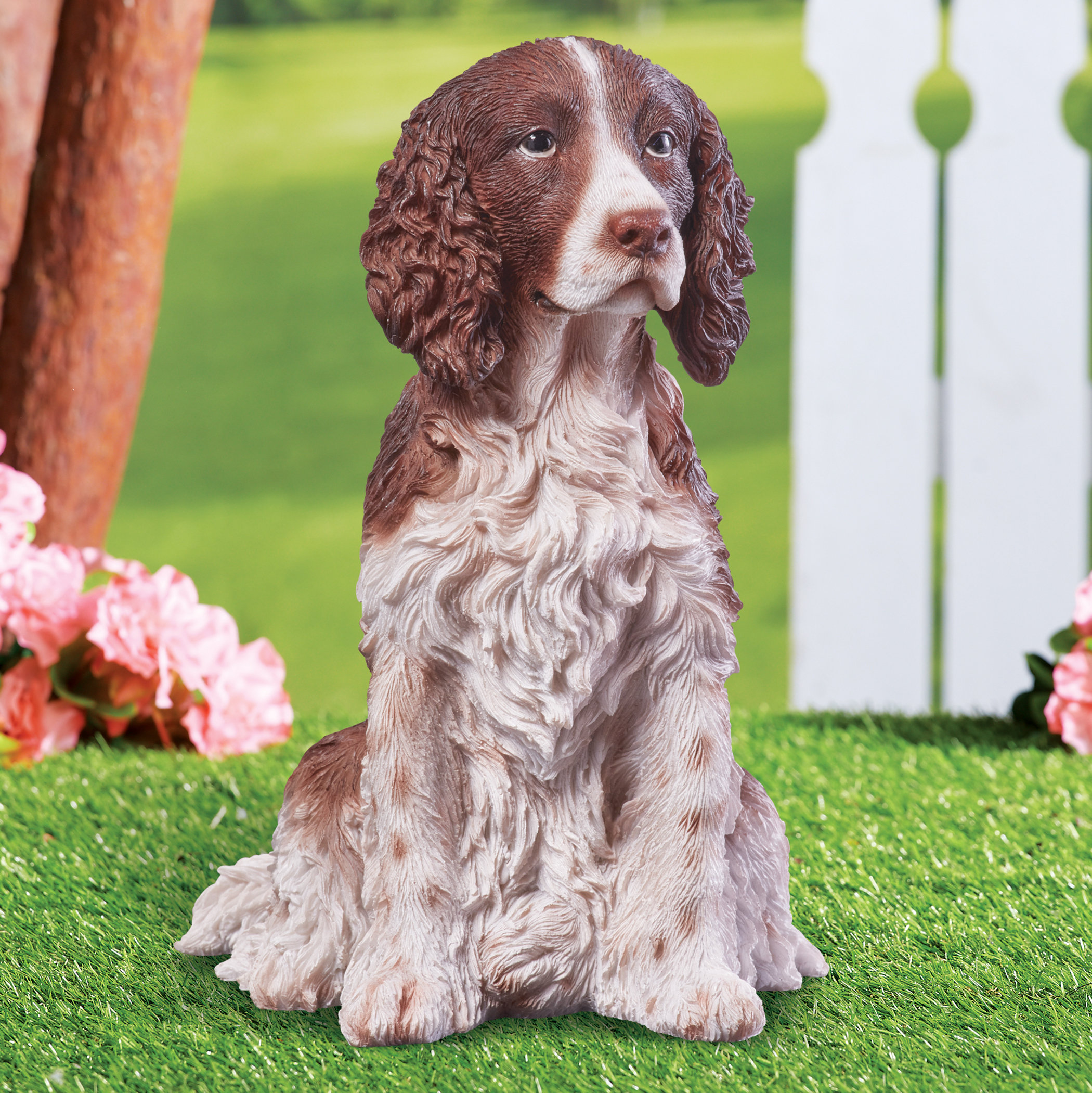 Lark Manor Hand-Painted Realistic Springer Spaniel Statue - Wayfair Canada