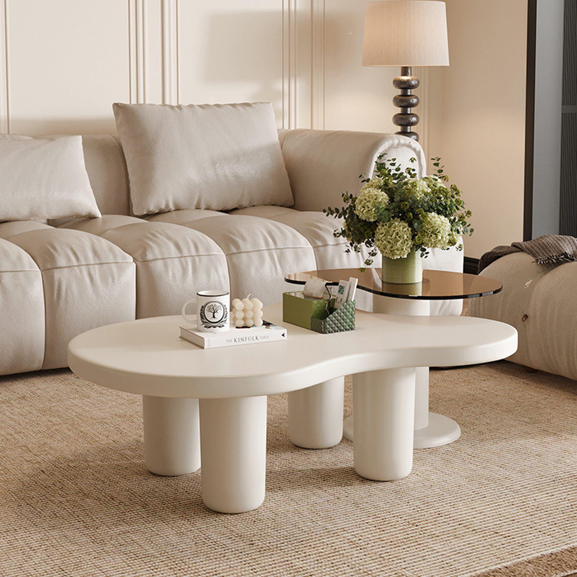 Ivy Bronx Stylish Irregular Coffee Table with Unique Design | Wayfair