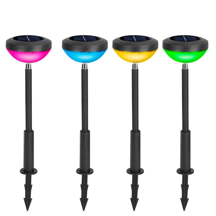 Edge Collections Multicolor Solar Powered Acrylic Pathway Light | Wayfair