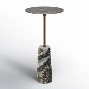 Four Hands Raven End Table-Ribbed Ebony Marble | Perigold