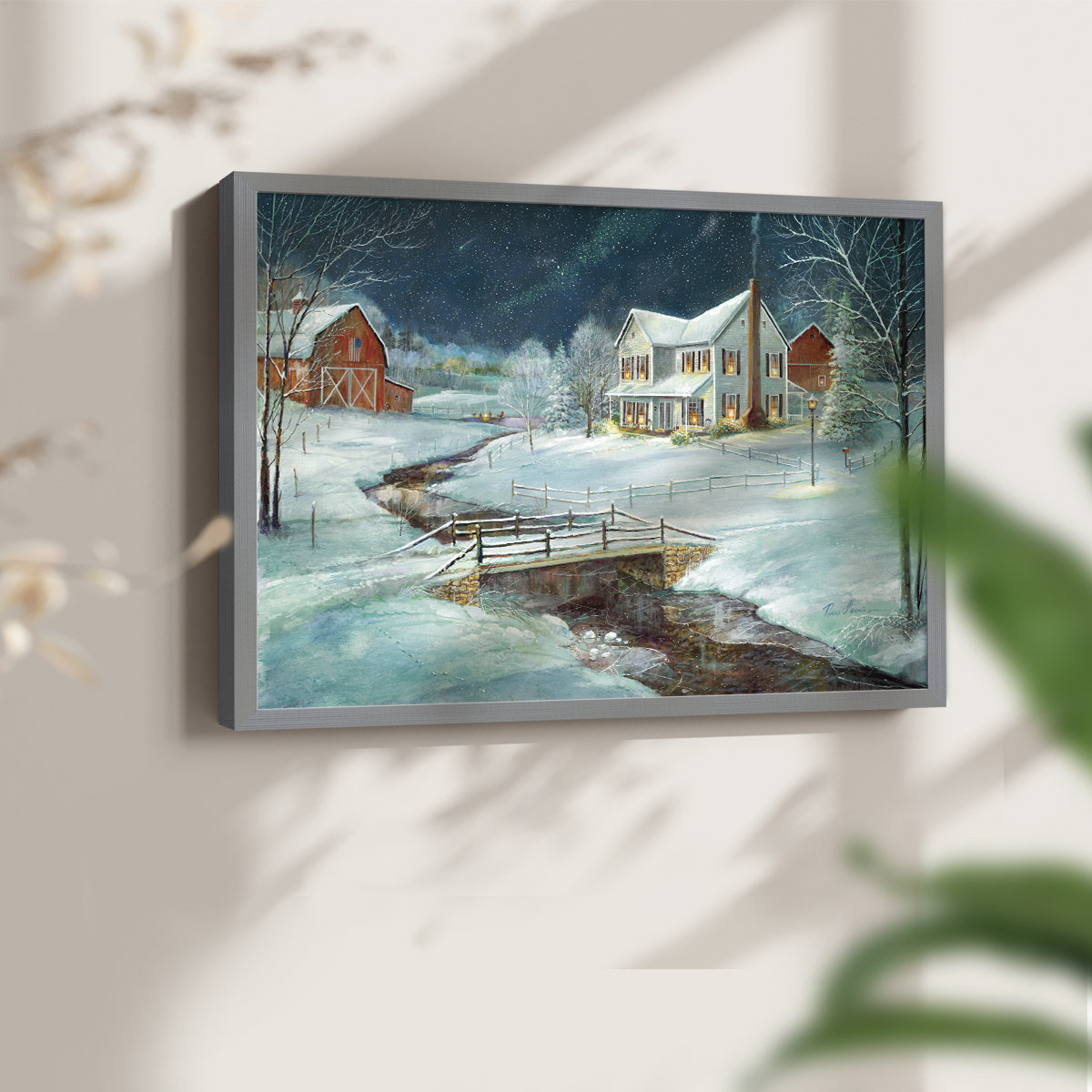 The Holiday Aisle® Winter Serenity -Framed Print - Restickable | Wayfair