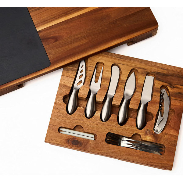 Real Life Living Premium Large Charcuterie Board Gift Set. Acacia Wood ...