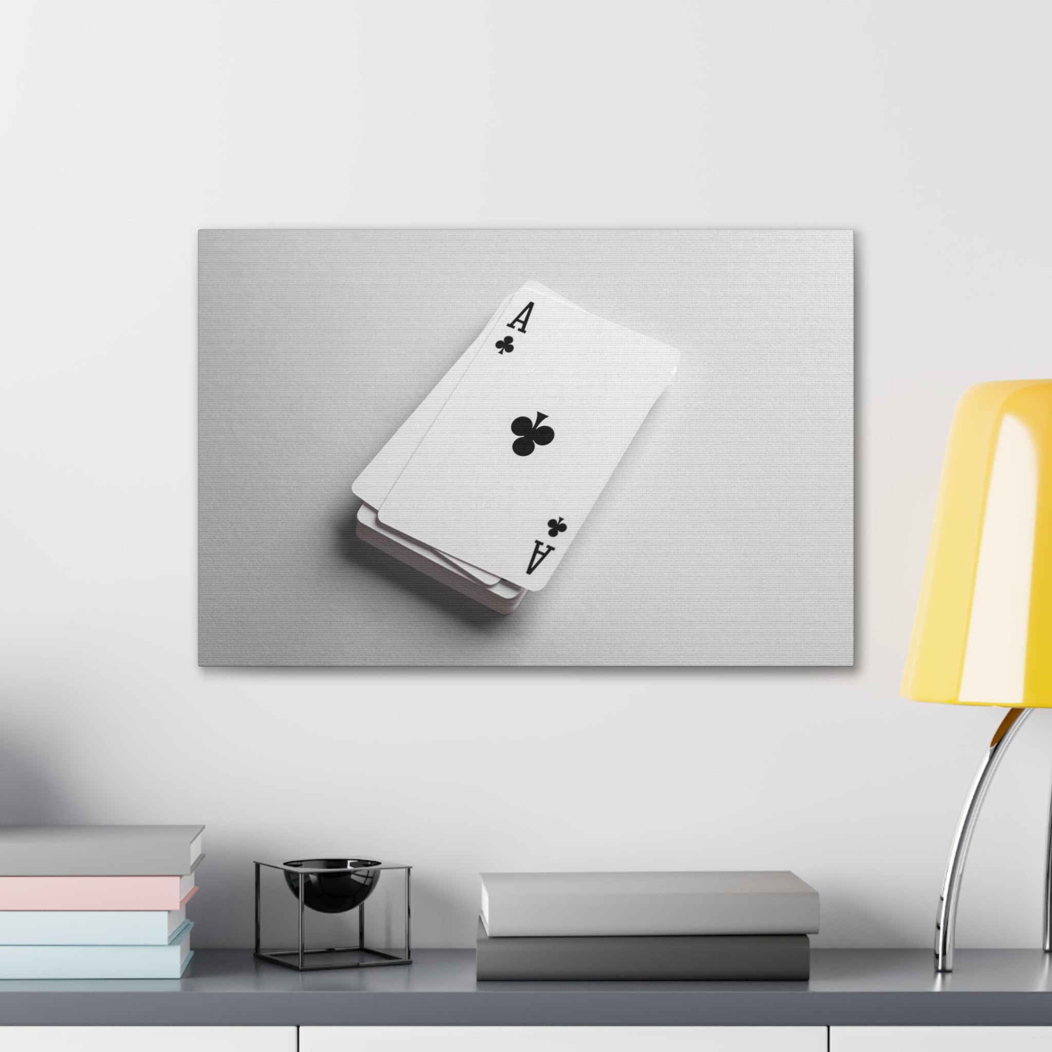 17 Stories Ace of Clubs On A Playing Card Stack Playing Card Canvas ...