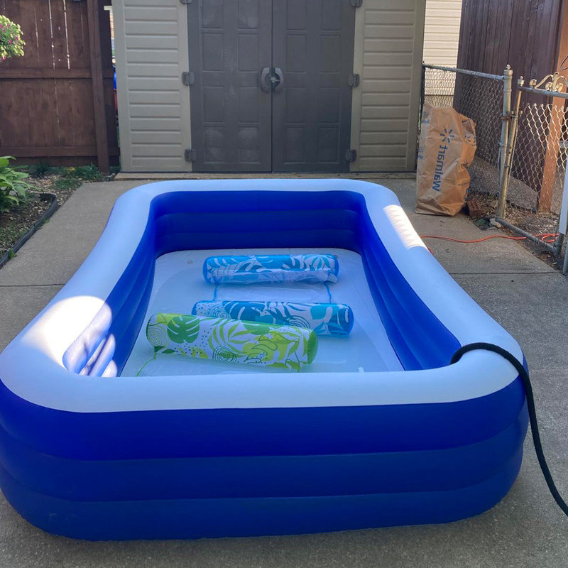JASODI Inflatable Pool for Kids and Adults, 120" X 72" X 22" Oversized ...