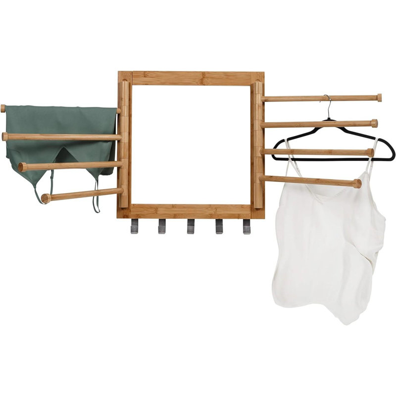 MCKINNON HOME FURNISHINGS, INC. Wall-Mounted Swivel Clothes Drying Rack ...