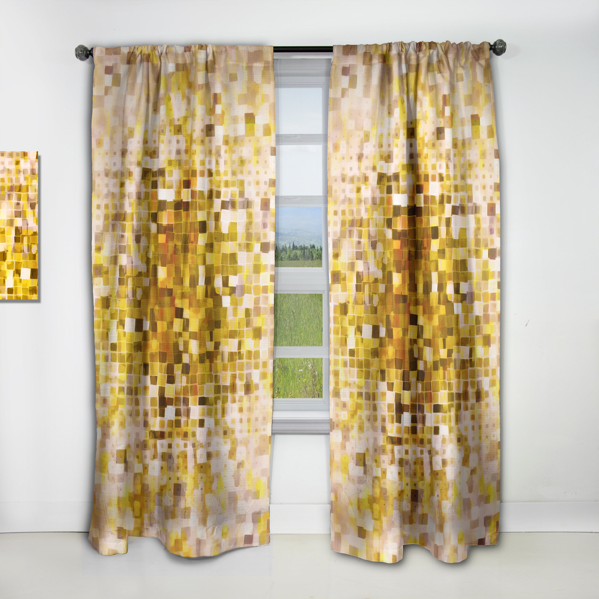 East Urban Home Glam Yellow Explosion Blocks I - Abstract Modern ...