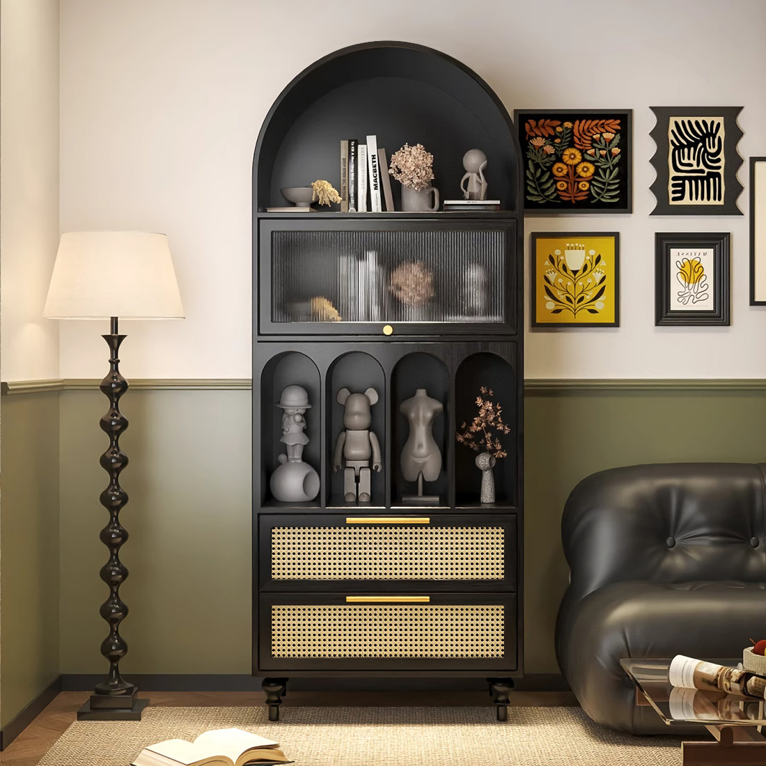 GINATOL Simple solid wood circular top bookcase. - Wayfair Canada