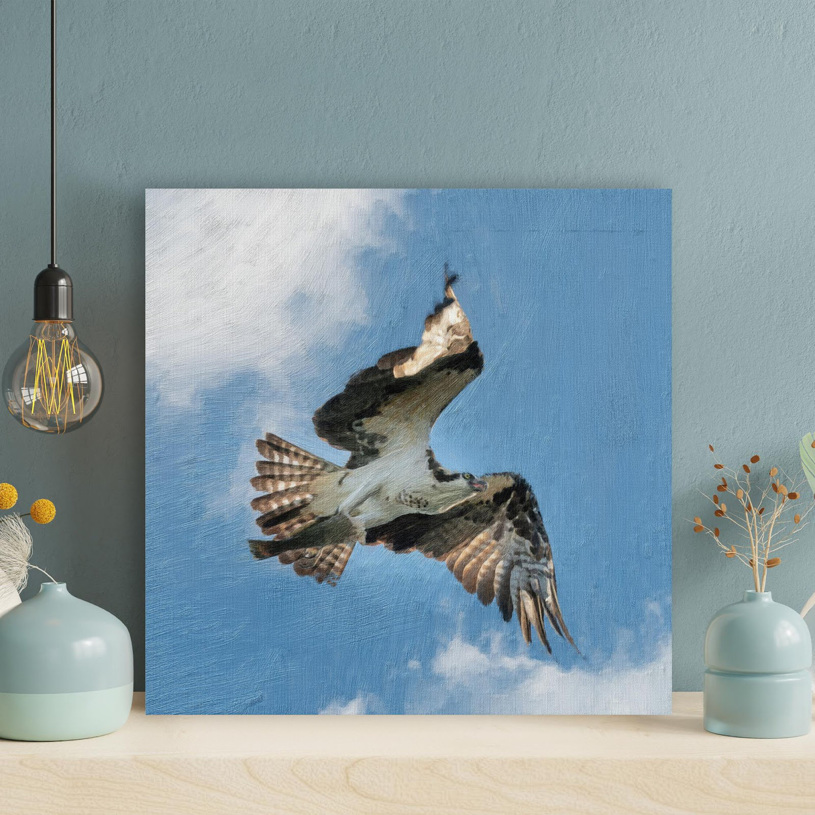 Loon Peak An Eagle Flying And Blue Sky - 1 Piece Rectangle Graphic Art ...
