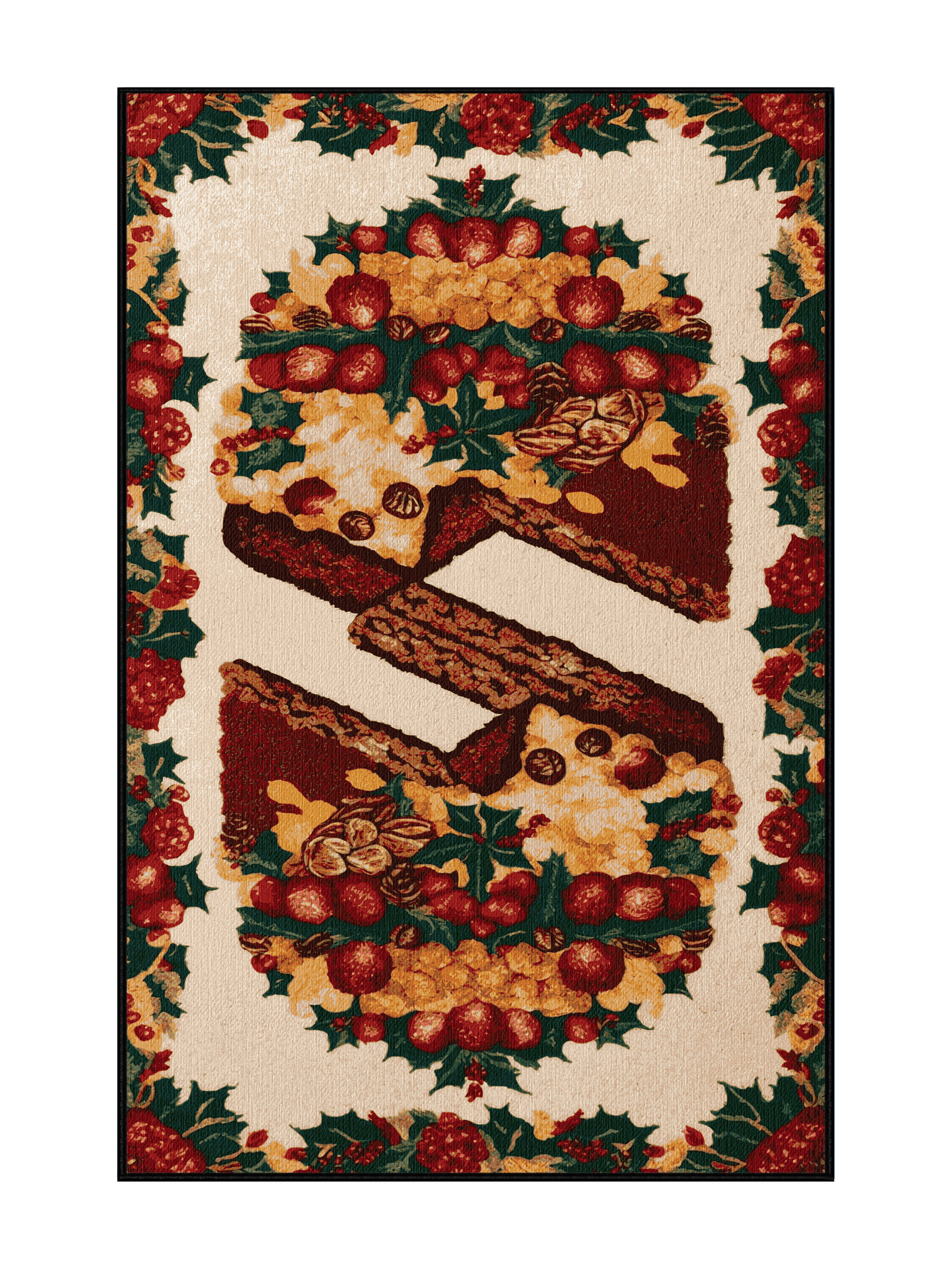 One Allium Way® Washable Fruit cake Desserts Area Rug | Wayfair